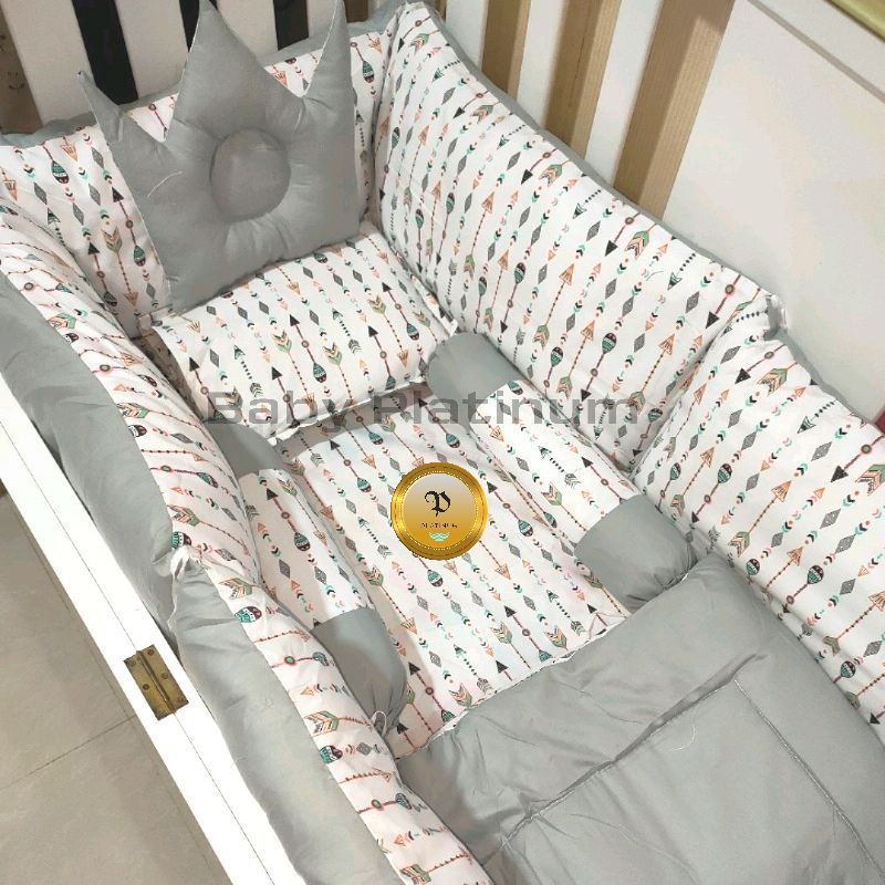 Jual Bumper Box Bayi Bedcover Set Bayi Sprei Bayi Pelindung Sisi Box ...