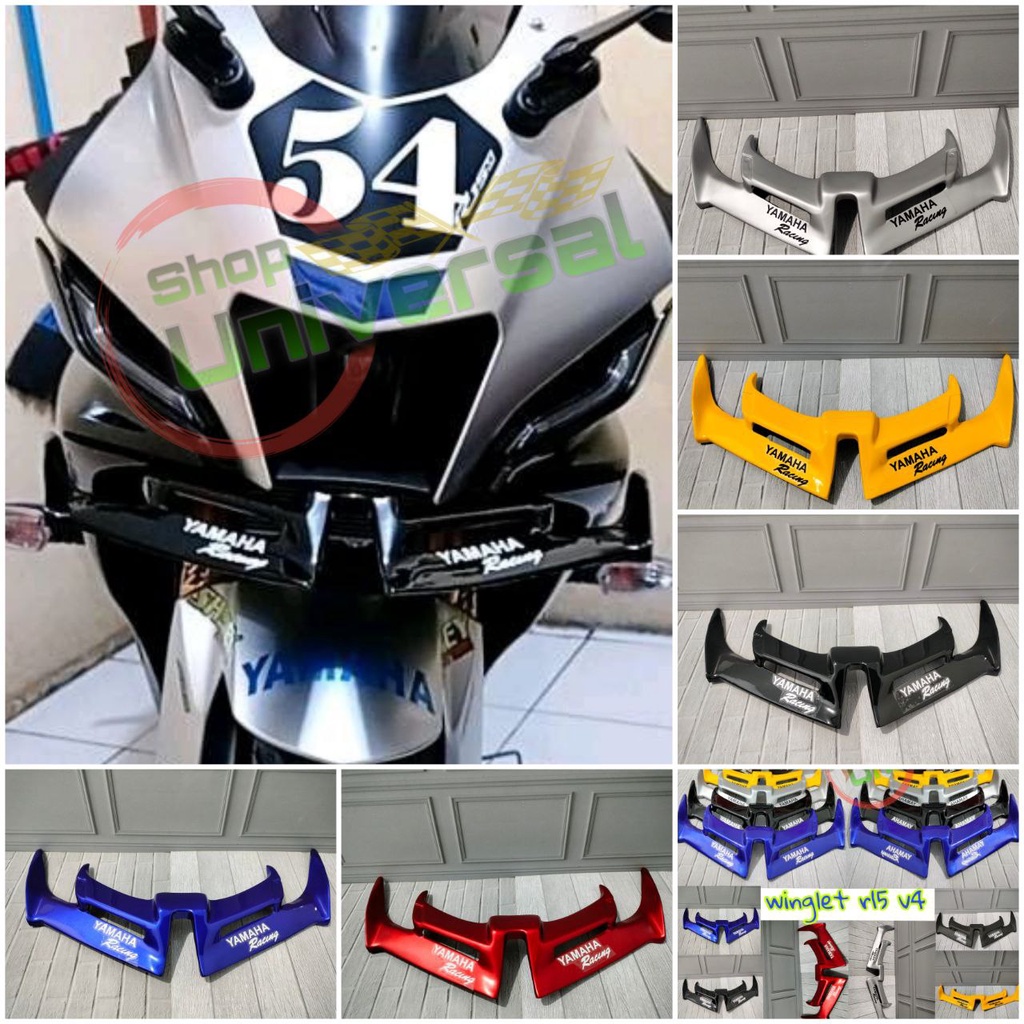 Jual WINGLET YAMAHA R15 V4 2022 BAHAN FIBER | Shopee Indonesia
