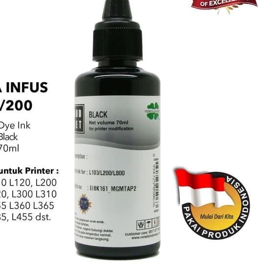 Jual TINTA REFILL ISI ULANG BOTOL INFUS EPSON L100/L800 70ML | Shopee ...