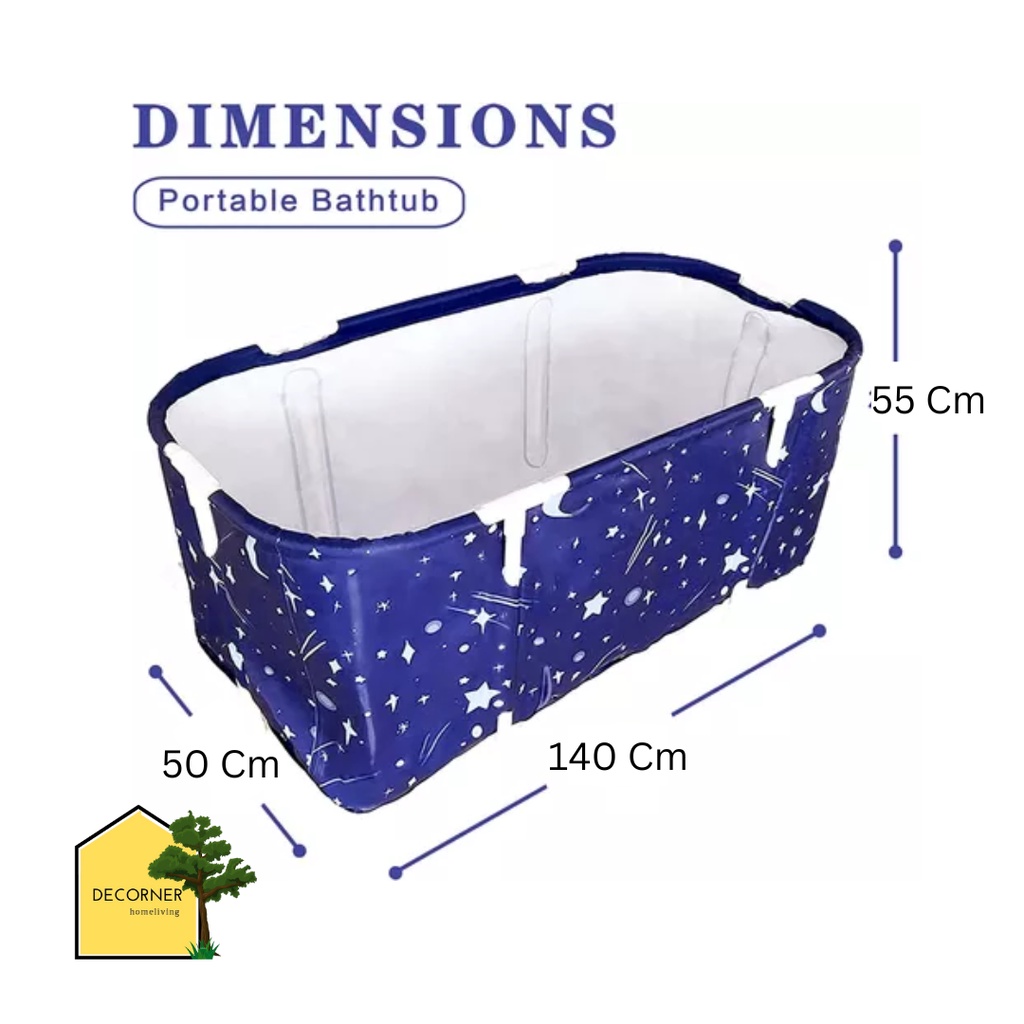 Jual Kolam Bathtub Dewasa Lipat Tanpa Pompa Bath tab Mandi Spa ...