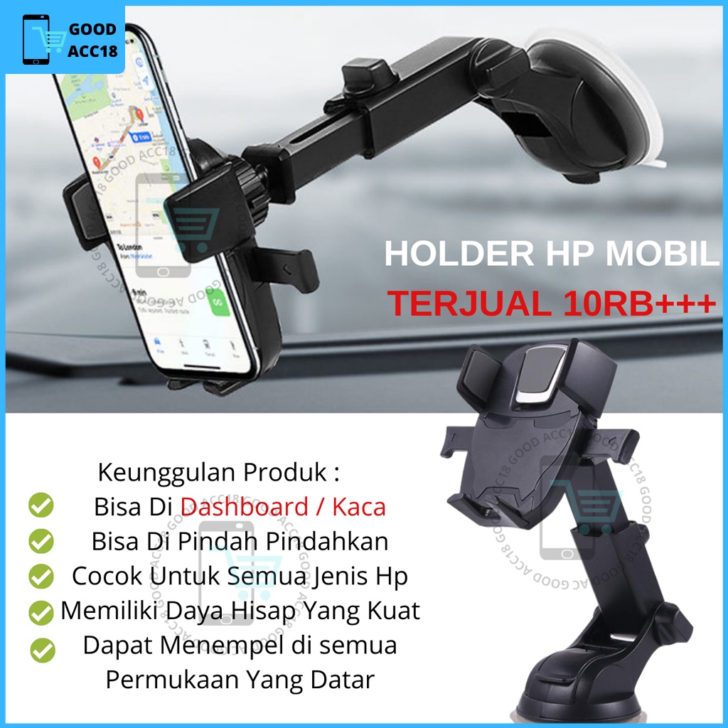 Jual Holder Hp Mobil Universal Dashboard Kaca HD19 | Shopee Indonesia