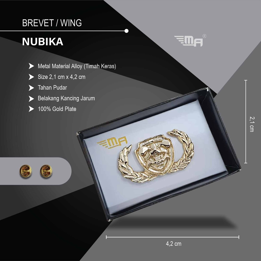 Jual WING NUBIKA PDH BRIVET BREVET PIN NUBIKA | Shopee Indonesia