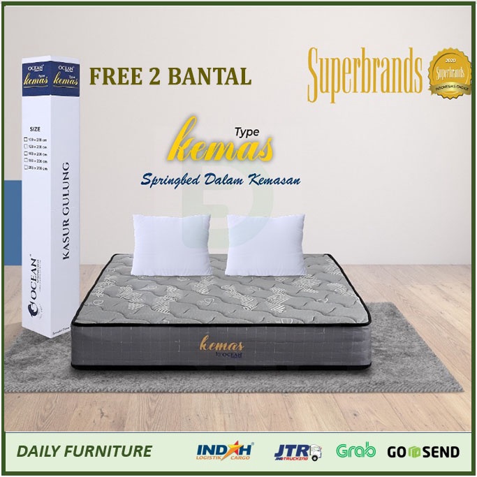 Jual Matras Kasur Spring Bed Ocean Kemas tipe in the box dalam kotak ...