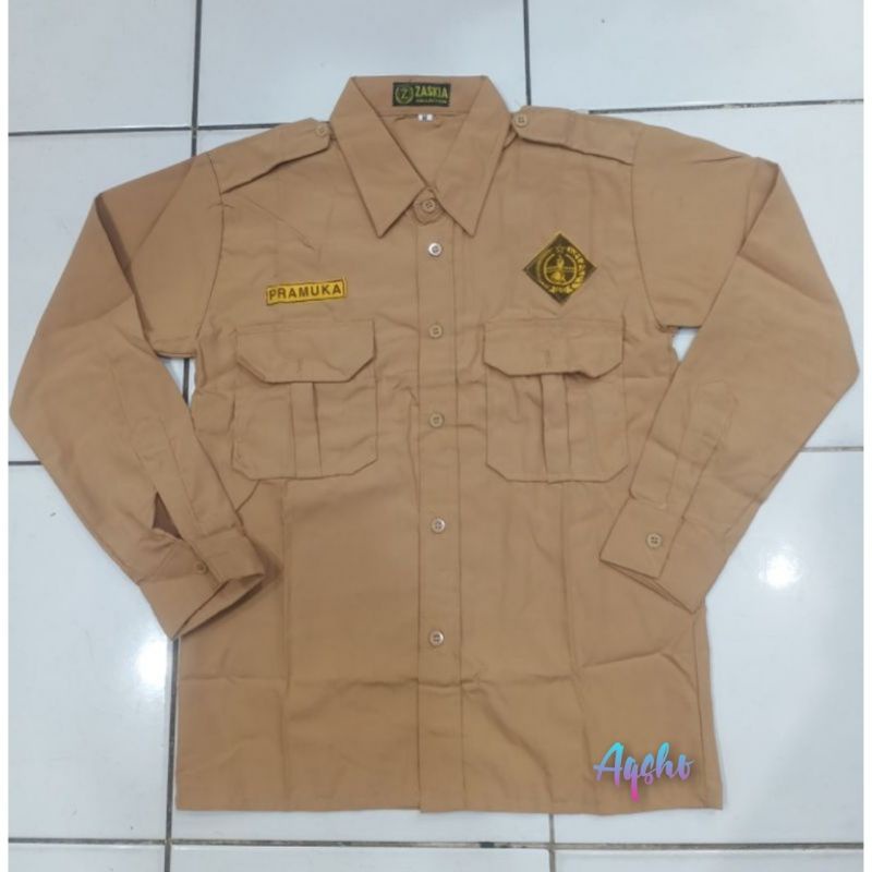 Jual Baju Pramuka Laki Anak SD-SMP-SMA Lengan panjang/seragam sekolah | Shopee Indonesia