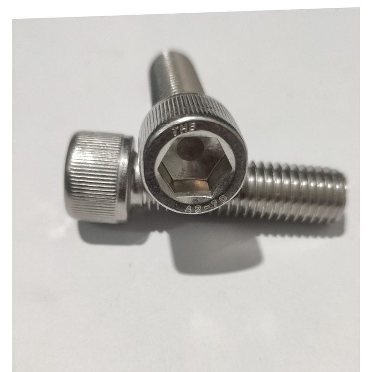 Jual BAUT L M6 x 50 STAINLESS STEEL SUS 304 FULL DRAT | Shopee Indonesia