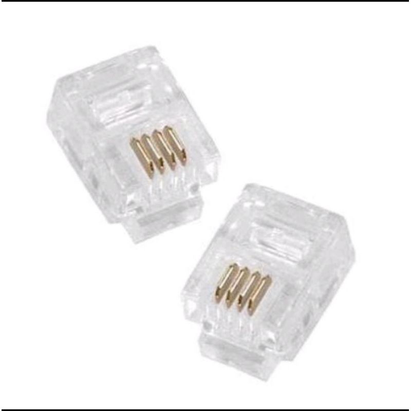 Jual Conector telepon 4 pin RJ 11 harga per pc | Shopee Indonesia