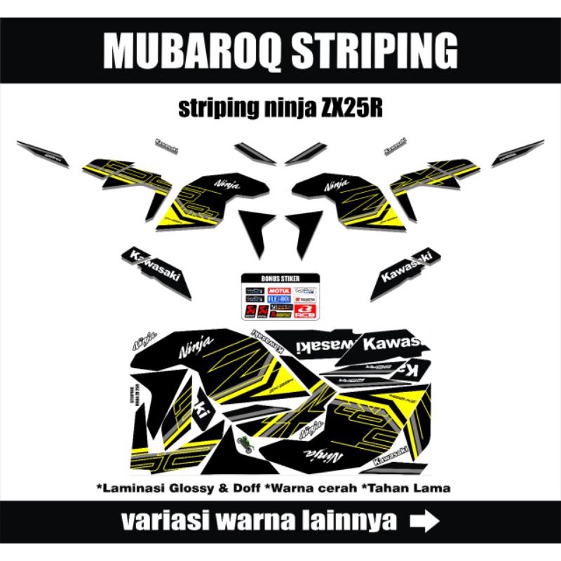Jual STIKER STRIPING KAWASAKI NINJA ZX-25RR / STICKER LIS BODY MOTOR ...