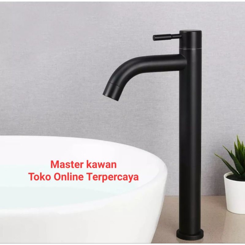 Jual Kran wastafel Stainless SUS 304 Hitam Tinggi 30 Cm /Kran Cuci ...