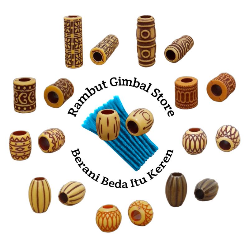 Jual Cincin Ring Beads Manik Rambut Gimbal Dreadlock Kepang Braid ...