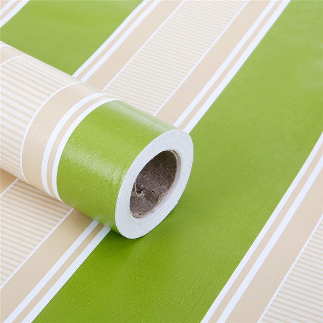 Jual Wallpaper Stiker Dinding 45 x 7.5M Motif Salur hijau Wallpaper Dinding Ruang Tamu Wallpaper ...