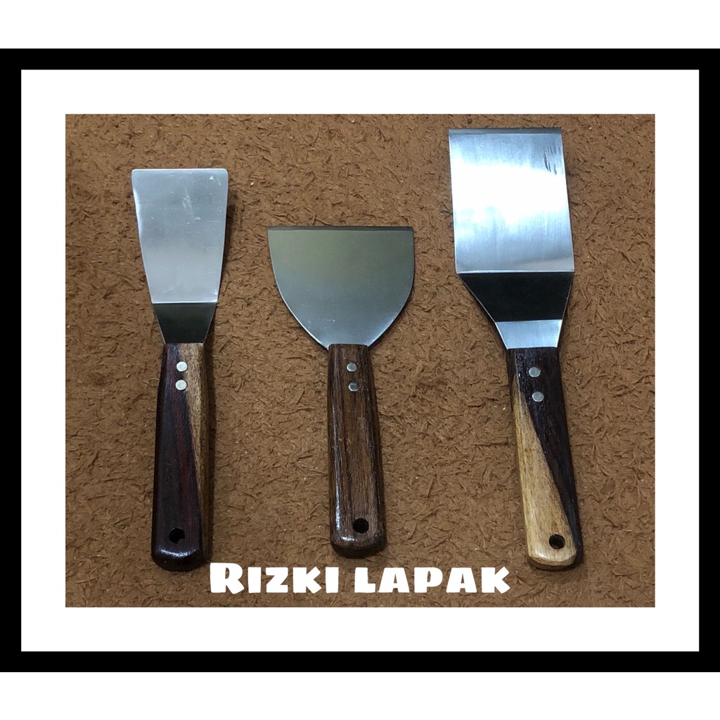 Jual spatula bengkok roti bakar / scrapper / spatula kebab pizza ...