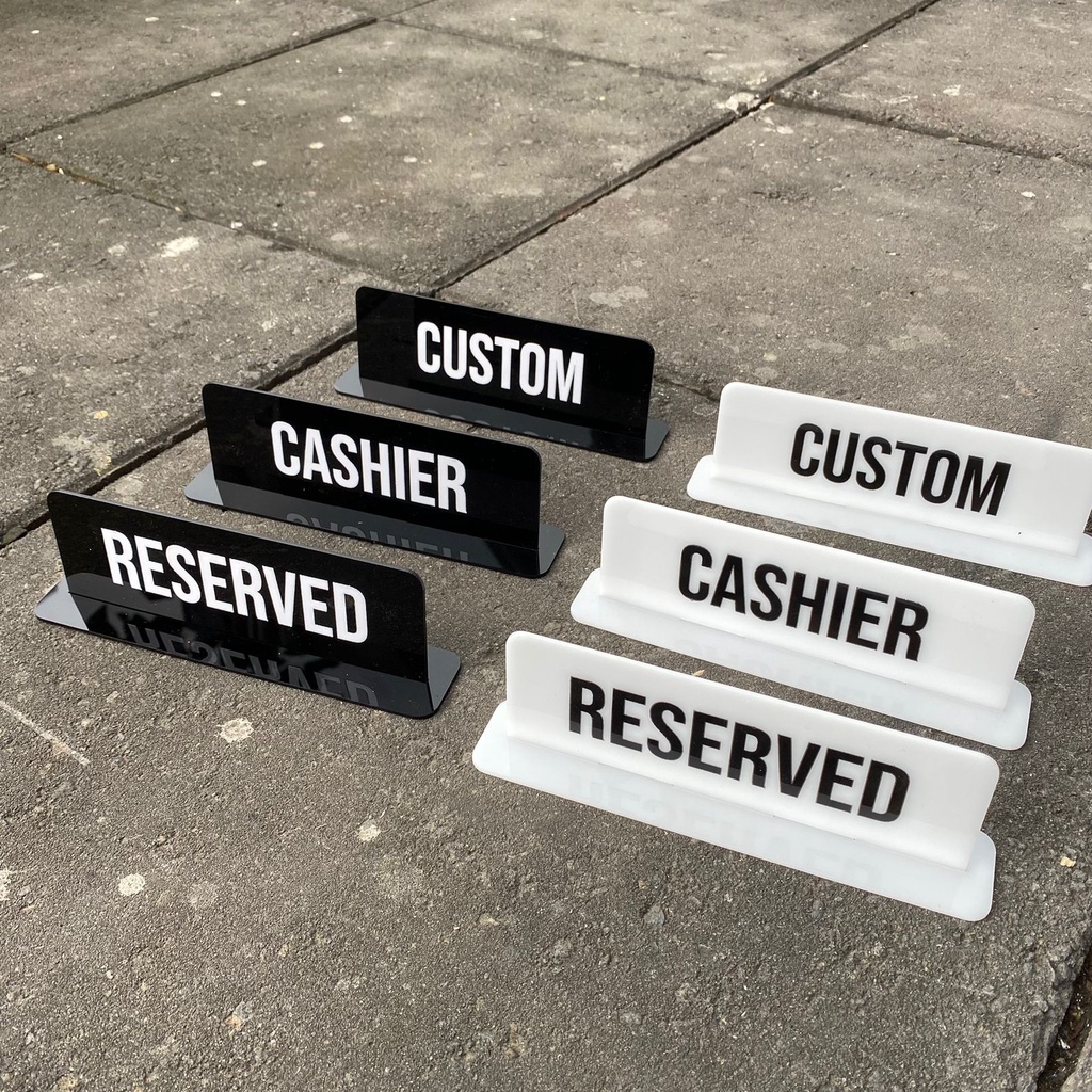 Jual Reserved, Cashier Sign | Acrylic - Laser Cut - Custom | Shopee ...