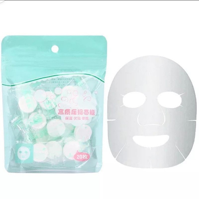 Jual Compressed Paper Mask Sheet / Masker Wajah Tablet Kompres Facial ...