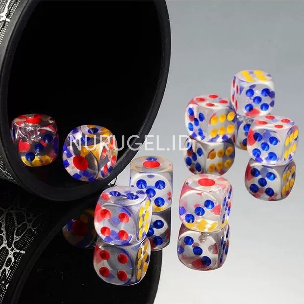 Jual Dadu Warna Colored Dice Die Acrylic 19mm x 19mm x 19mm | Shopee ...