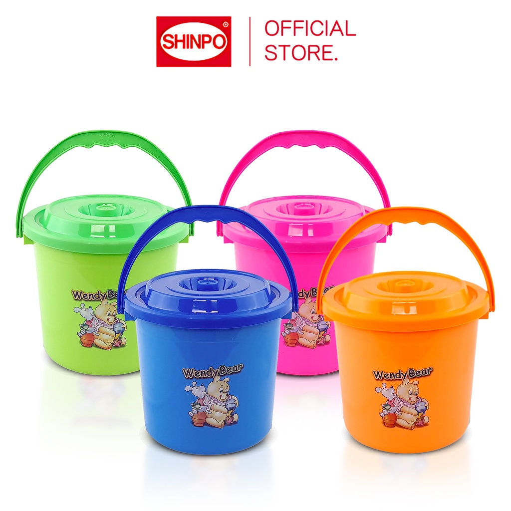 Jual SHINPO Ember Plastik Dengan Tutup Deluxe Water Bucket Ember Air ...