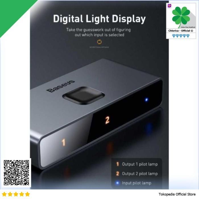 Jual Baseus HDMI Switcher Splitter Bi-Direction 2 in 1 Out 4K - CAHUB ...