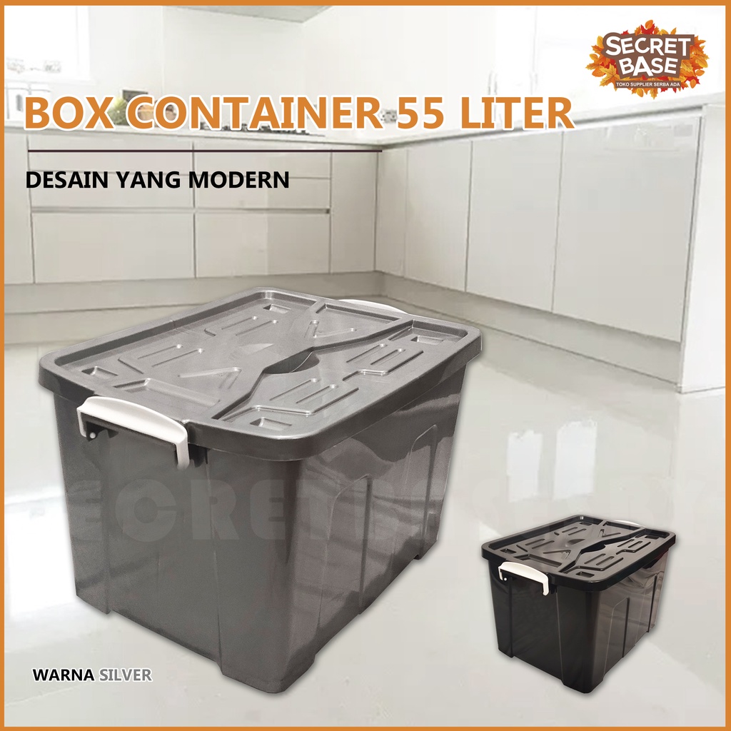 Jual BOX CONTAINER 55 LITER + RODA - Kontainer Box Plastik / Container ...