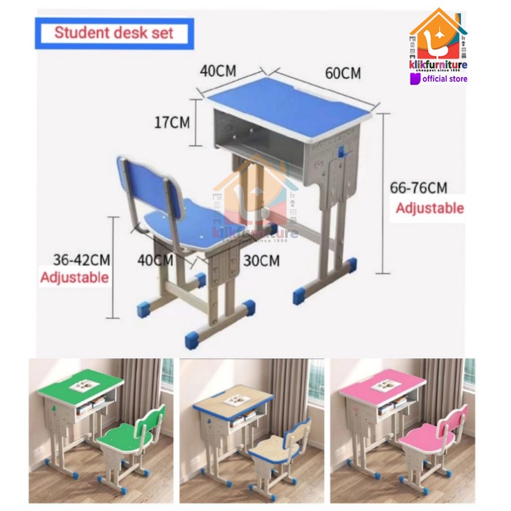 Jual Meja Sekolah Kursi Sekolah School Desk Rangka Besi CARDIF | Shopee ...