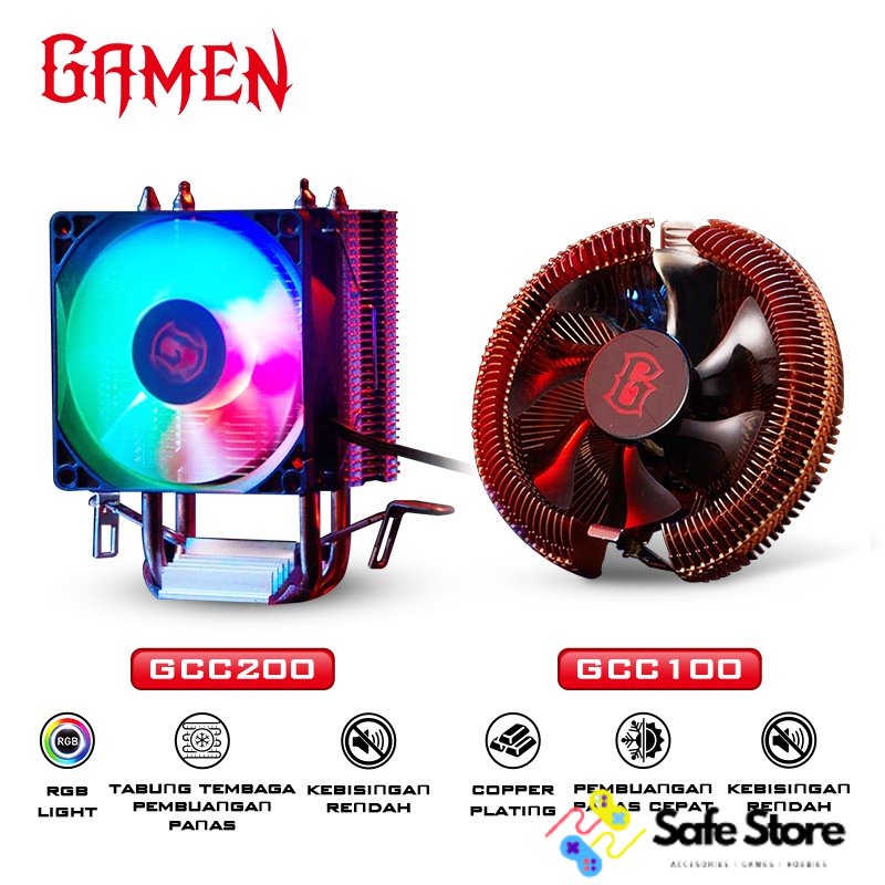 Jual GAMEN Gaming CPU Fan Cooler for Intel and AMD Fan Processor Copper ...