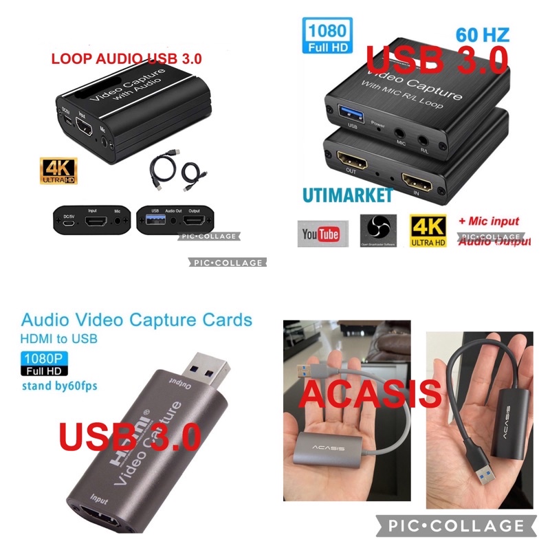 Jual video capture usb 3.0 60 fps usb pengambilan gambar live streaming ...