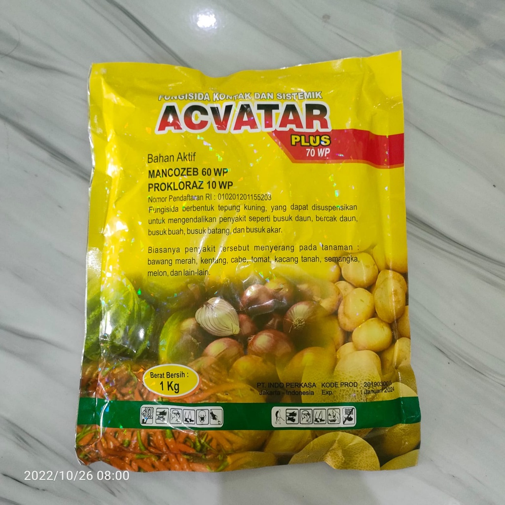 Jual Fungisida Acvatar 70 wp 1kg mancozeb kuning plus plokoraz | Shopee ...