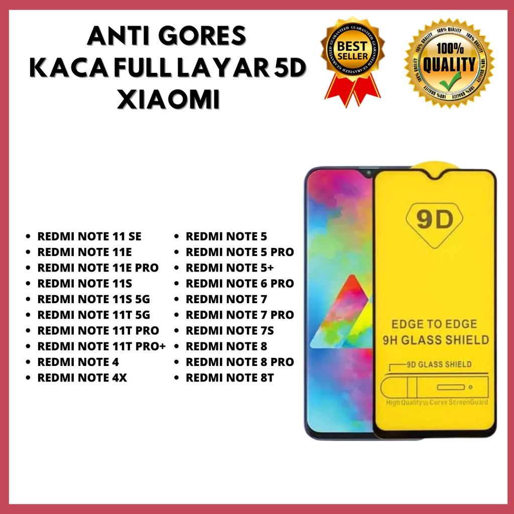 Jual TEMPERED GLASS 5D REDMI NOTE 11 SE-NOTE 11E -NOTE 11E PRO-NOTE 11S ...