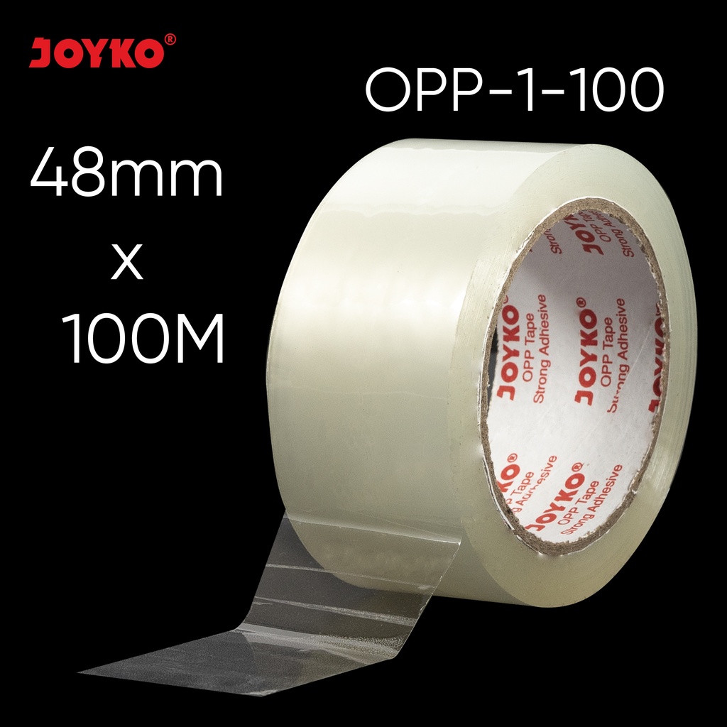 Jual Opp Tape Lakban Bening Joyko OPP-1-50M ~ 100M 48mm Strong Adhesive | Shopee Indonesia