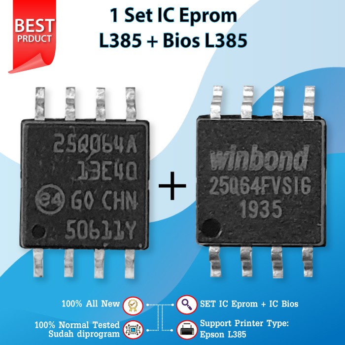 Jual IC Eprom L385 + Bios L385 Firmware Printer Epson L-385 25Q64 ...