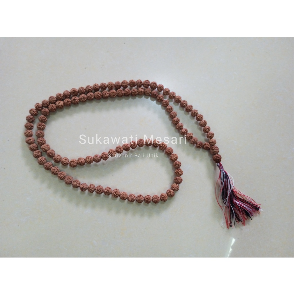 Jual Kalung Tasbih Buah Rudraksha Asli Genetri Jenitri Tali Merah dan ...