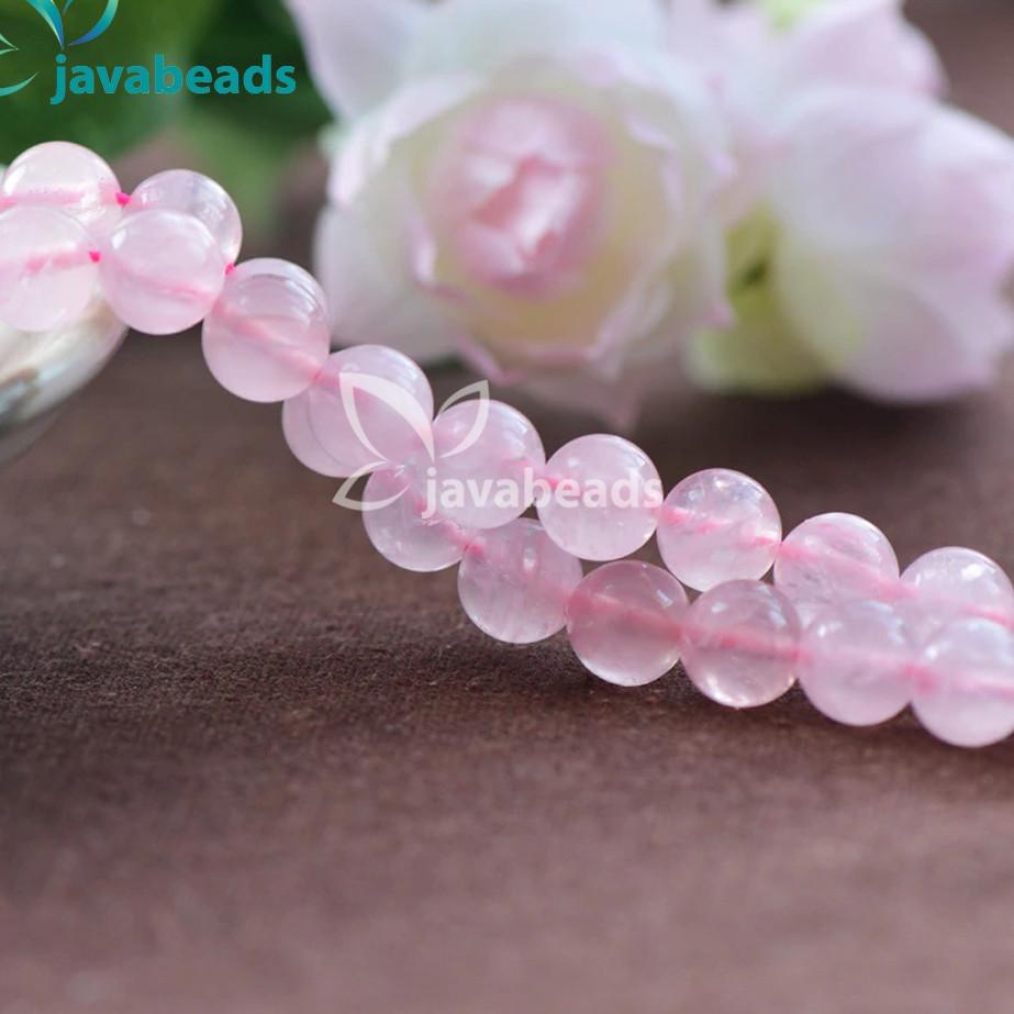 Jual Bahan Craft Manik Batu Alam Rose Quartz 4/6/8/10mm | Shopee Indonesia