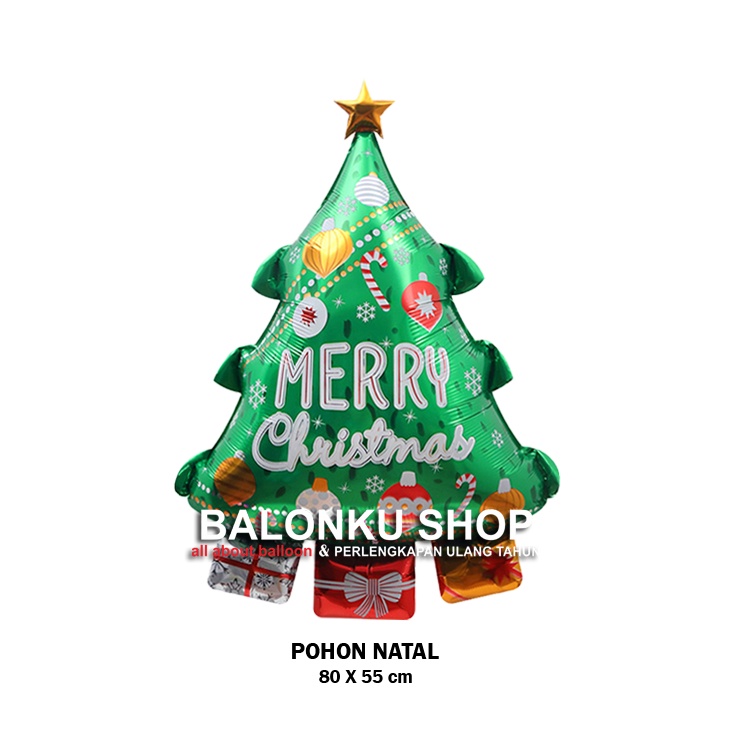 Jual Balon Foil Pohon Natal Jumbo / Balon Natal / Balon Pohon Natal ...