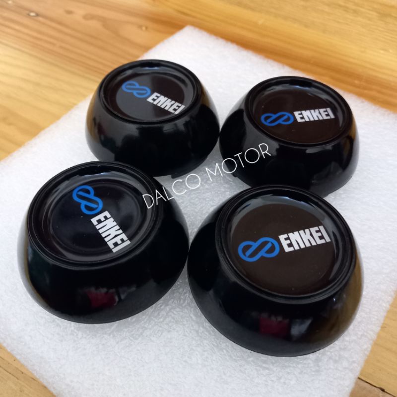 Jual dop roda tutup velg racing variasi enkei hitam diameter kaki 6 cm ...