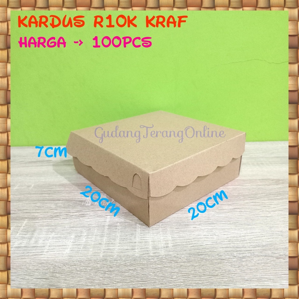 Jual Kardus coklat 20x20 kraf 350gsm kardus nasi coklat | Shopee Indonesia