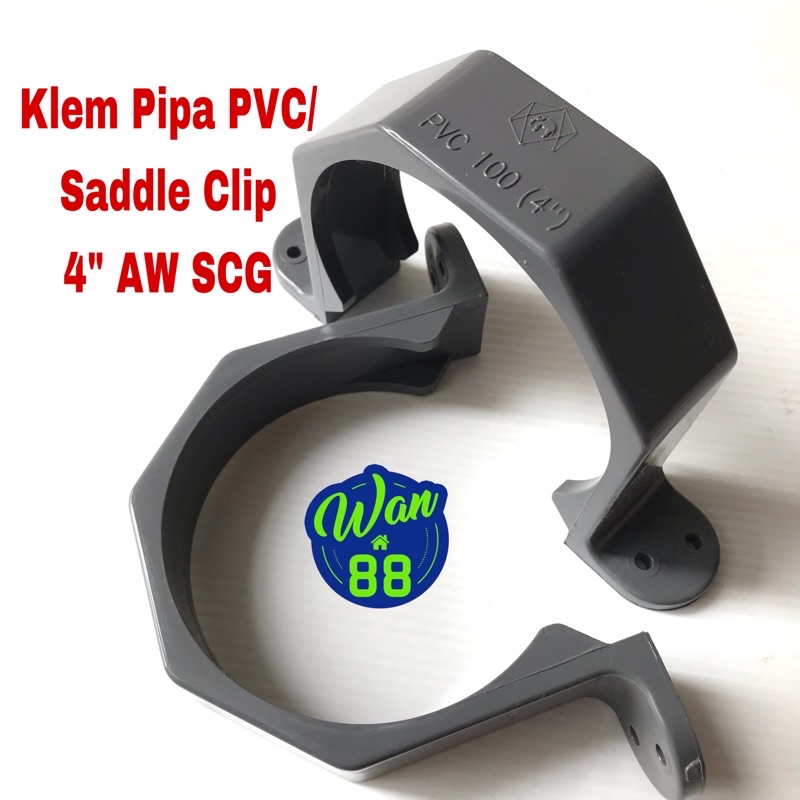 Jual Klem Pipa PVC 4” / Saddle Clip 4” AW SCG | Shopee Indonesia