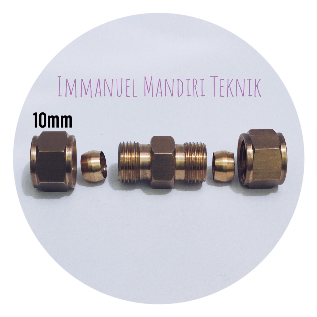 Jual Union Connector Kuningan 10mm / Nepel Pipa Tembaga Ring / Cincin ...