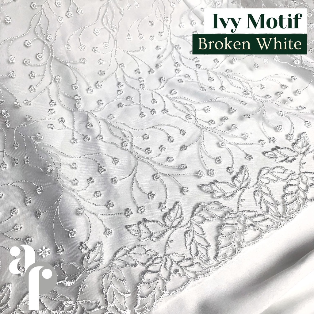 Jual ½ meter Kain Brukat Premium Akar Tepi Daun / Ivy Motif Brokat Tile ...