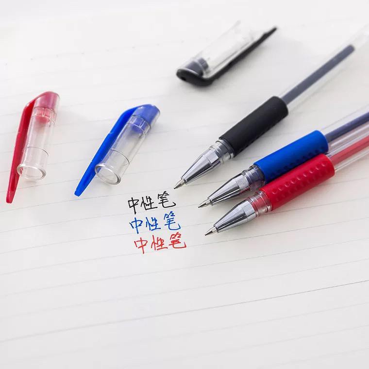 Jual Pena Gel Pulpen Warna Alat Tulis Ballpoint Tinta Hitam Merah Biru ...