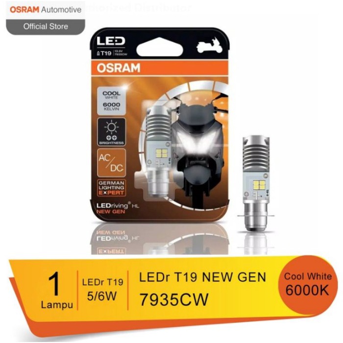 Jual Lampu LED T19 OSRAM M5 H6 P15D K1 bebek matic ac dc putih utama head lamp sepeda motor ...