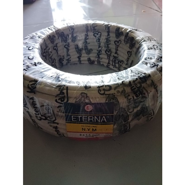 Jual Kabel Listrik Eterna 2X1,5 / NYM / 1 Roll 50m (Harga Meteran) | Shopee Indonesia