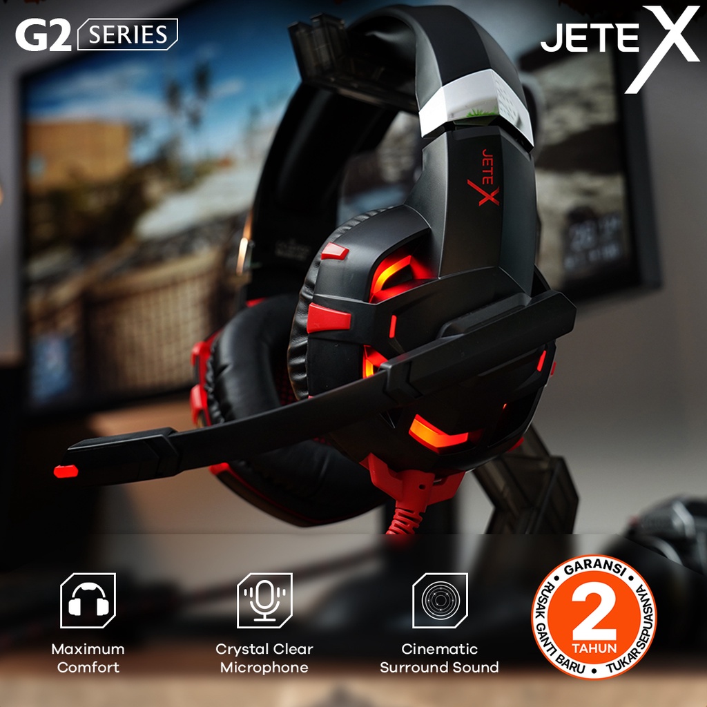Jual Headset Gaming Headphone Gaming Noise Cancelling JETEX G2 ...
