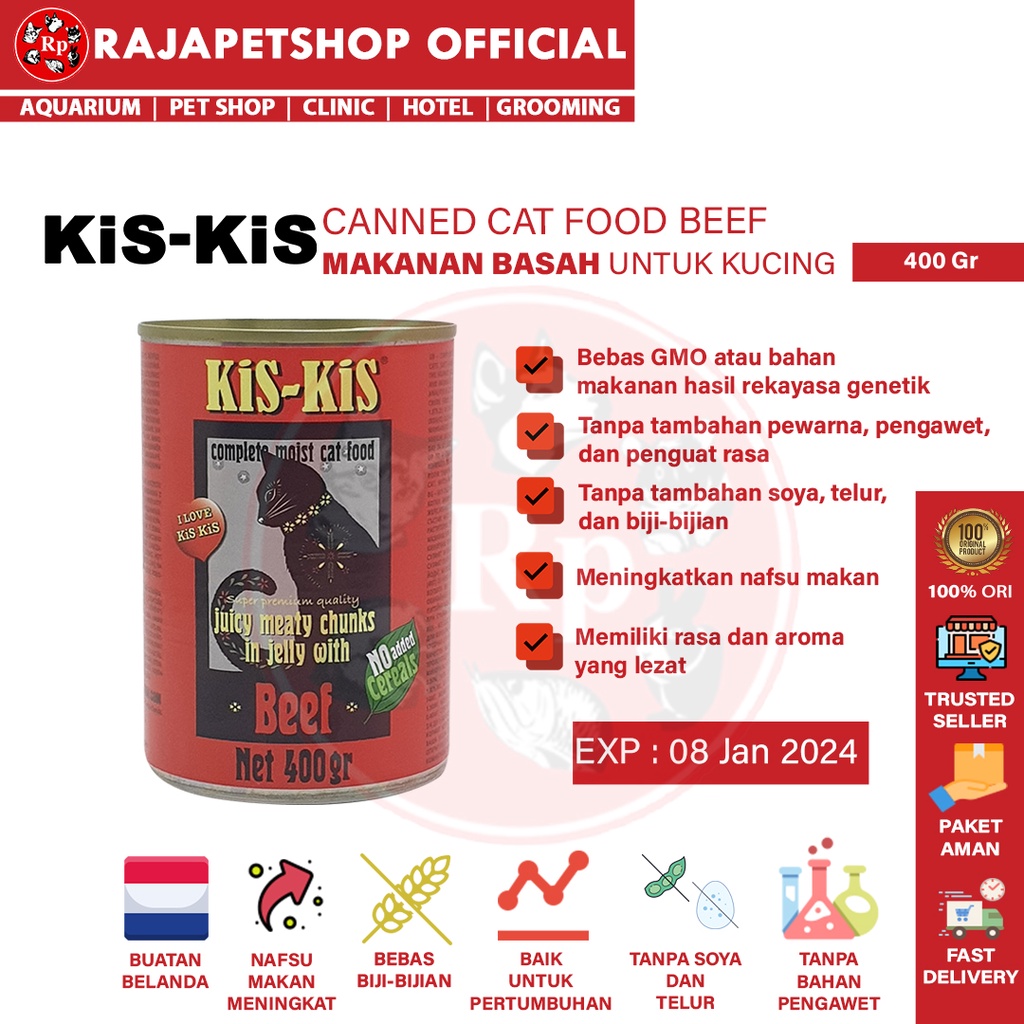 Jual KIS KIS CAT FOOD CANNED 400 GR PAKAN KUCING KALENG BERAGAM VARIAN ...