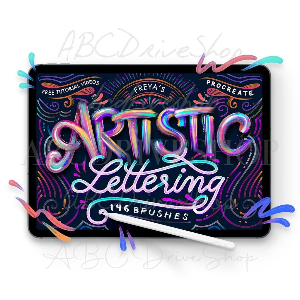Jual Procreate Brush - Multi-Color Artistic Lettering Brushes | Shopee ...