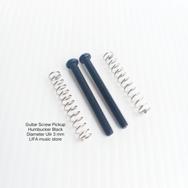 Jual Guitar Screw Pickup Humbucker Black Diameter Ulir 3 mm | Shopee ...