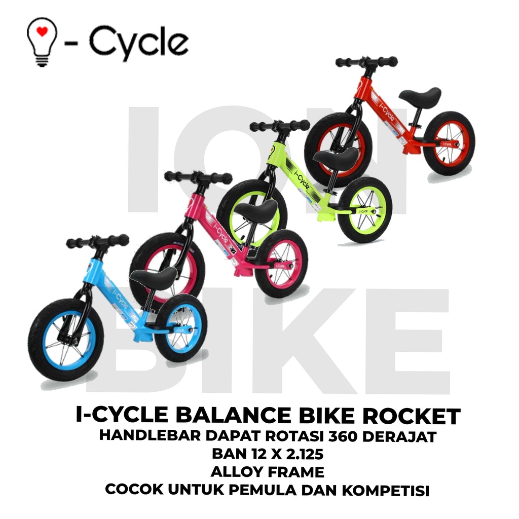 Jual Push Bike ICycle Rocket Balance Bike Pushbike Sepeda Anak - Belajar Keseimbangan Tanpa ...