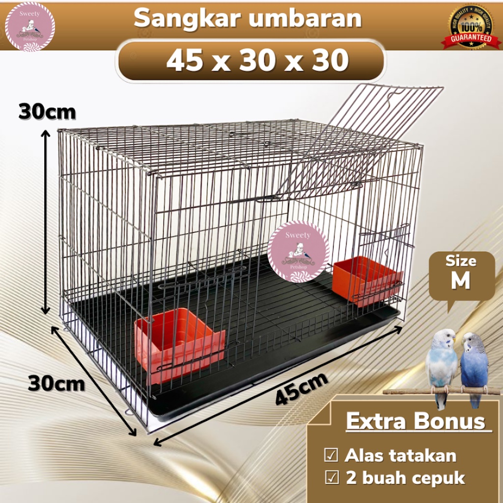 Jual SANGKAR UMBARAN KOTAK KANDANG BESI LIPAT UKURAN SIZE M MEDIUM ...