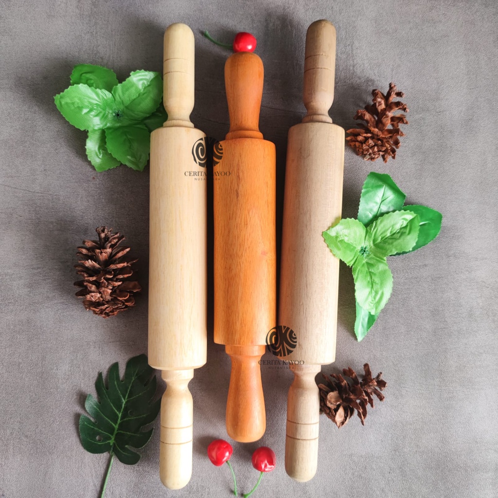 Jual Rolling Pin Kayu PREMIUM | Penggilas Adonan | Penggiling Adonan ...