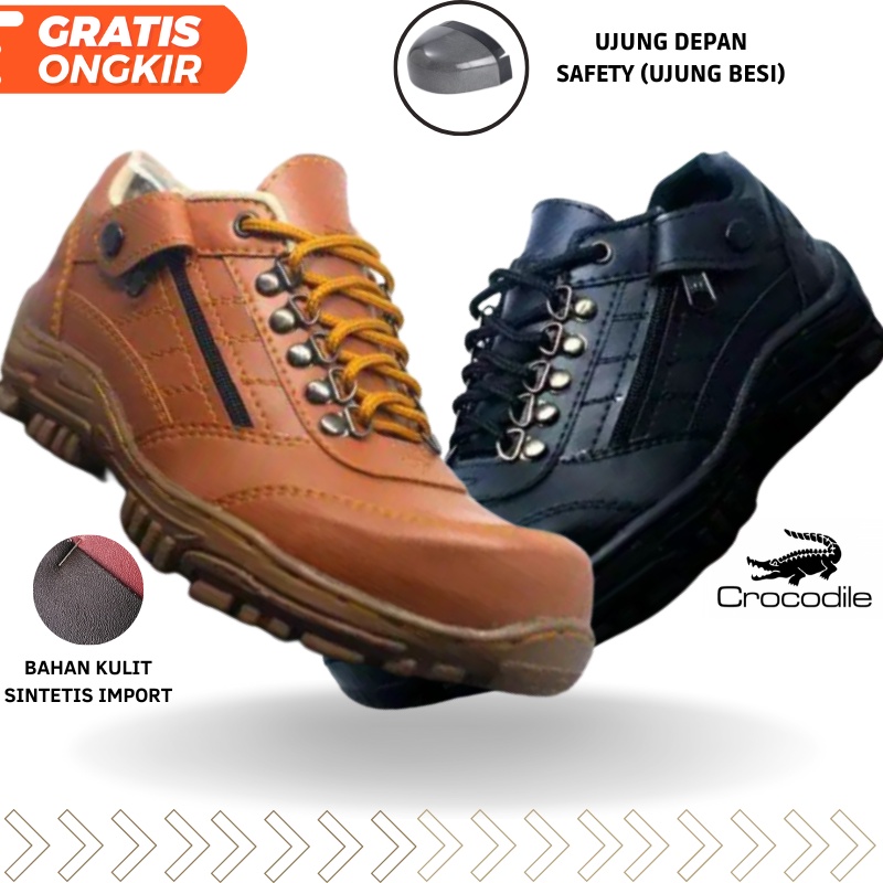 Jual Sepatu Safety Boots Proyek Ujung Besi - Septy Shoes Boot - Septi ...