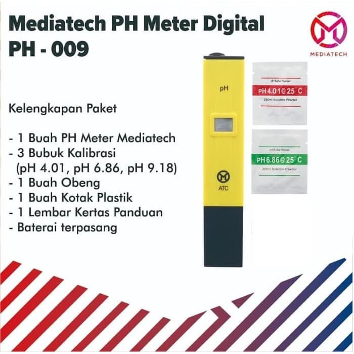 Jual Mediatech Digital Ph Meter Pengukur Keasaman Air | Shopee Indonesia