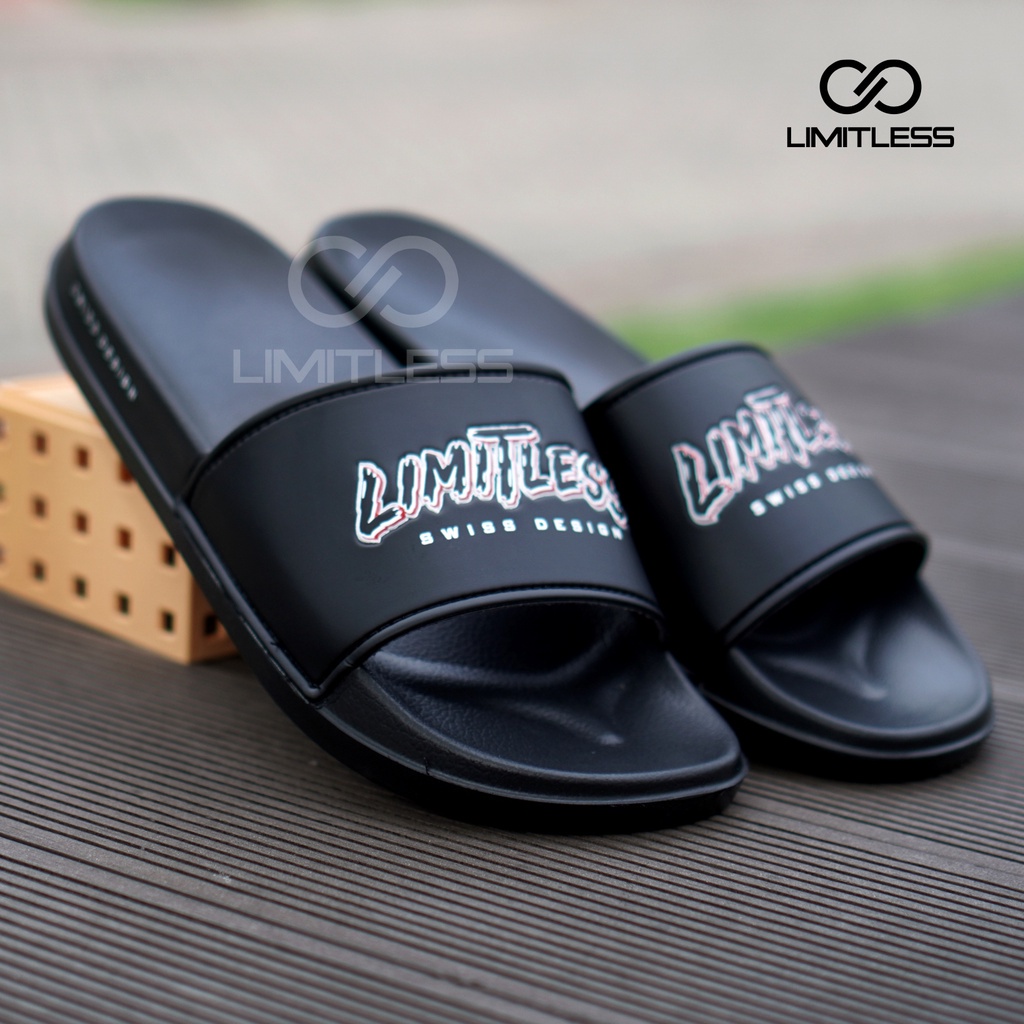 Jual Sandal Slide Pria CLINT Hitam Laki Laki Sendal Slop Cowok Terbaru ...
