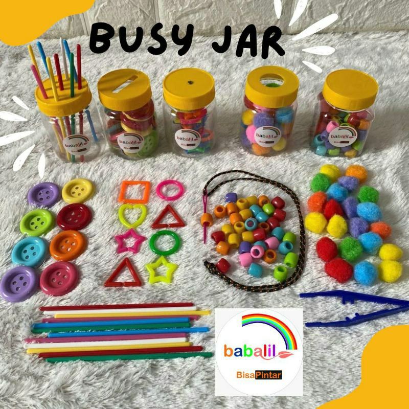 Jual Busy Jar mainan edukasi Sensori Bayi & Anak 9 bulan montessori ...